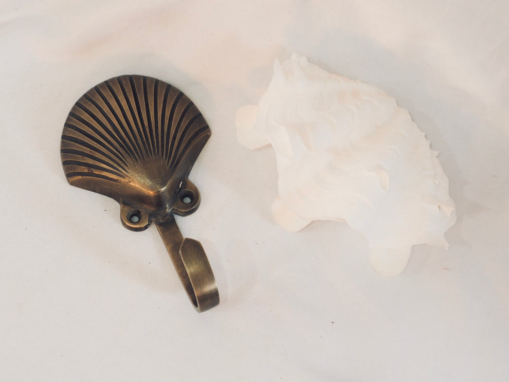 Scallop Shell Hook – Green Patina Home