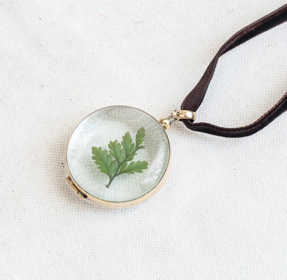 Rock Crystal Locket – Green Patina Home